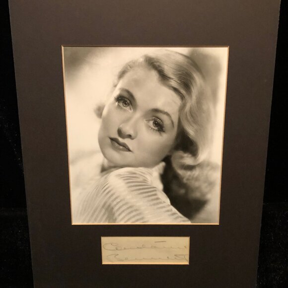 Art | Original Constance Bennett Signed Autographed Index Note Card W ...